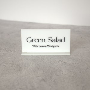 Custom Catering Signs, Food Label Signs, Acrylic Food Labels, Dessert ...