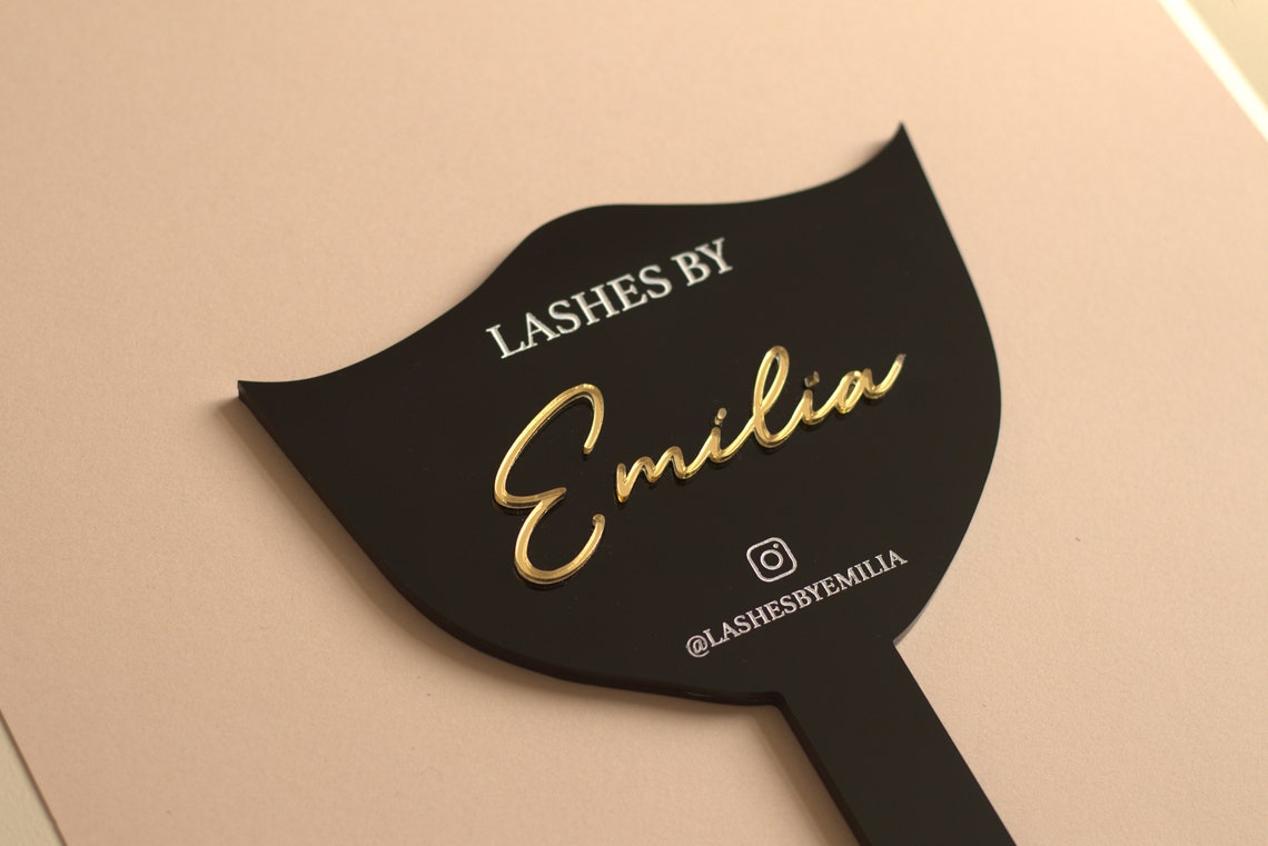 Lash Tech Handheld Mirror, Personalized Mirror for Lash Technicians ...