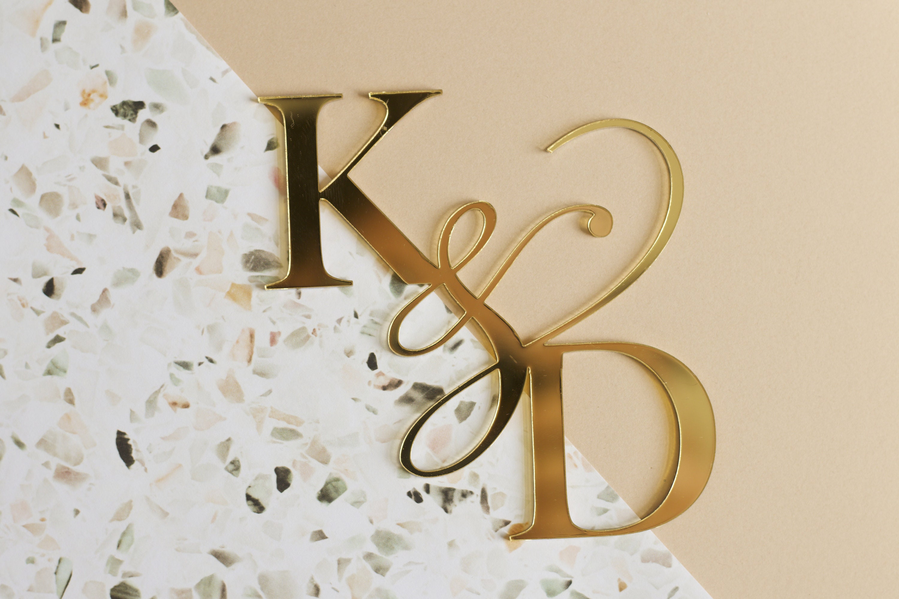 Wedding Monogram Cake Charm Engagement Anniversary Personalized Cake Charm Custom Initial Cake ...