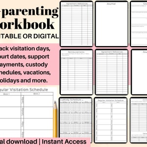 Printable Single Parent Child Custody Planner Co-parenting - Etsy