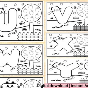 Alphabet Coloring Book for Kids, Printable Kids Coloring Book Pages ...