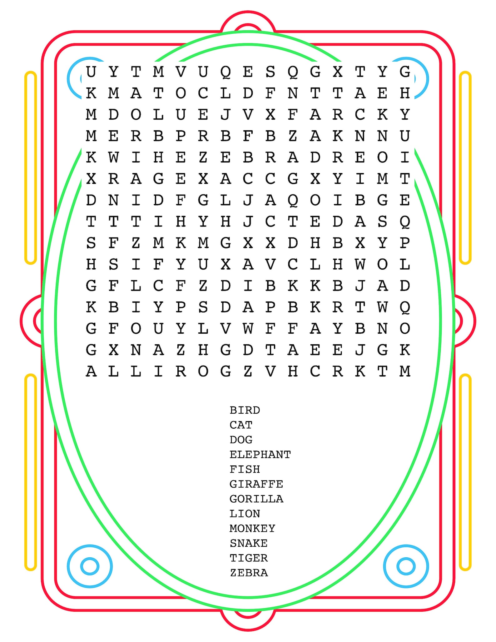 Printable Kids Game Sheets, Activity Workbook, Children's Bingo Game ...