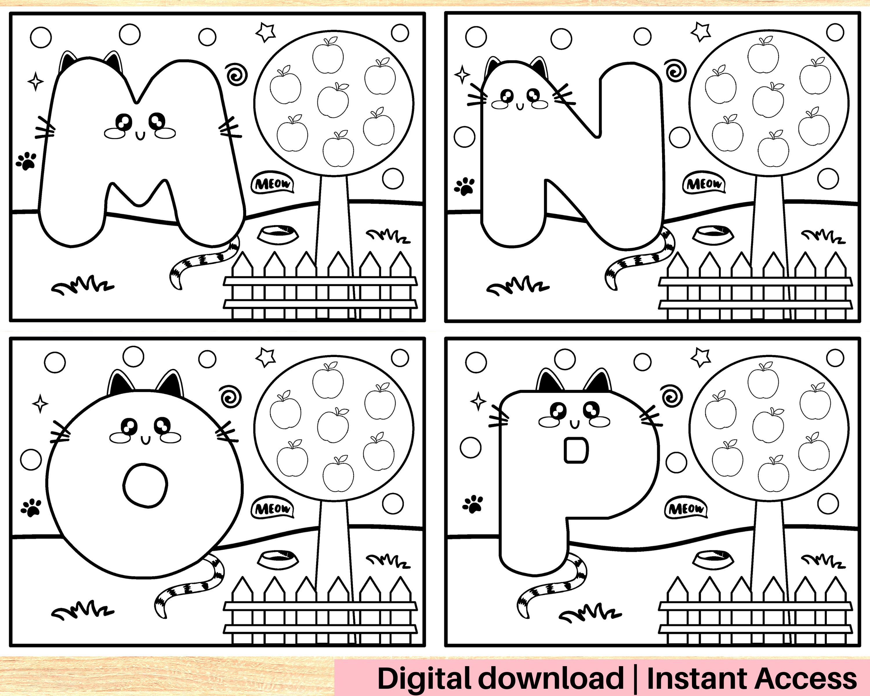 Alphabet Coloring Book for Kids, Printable Kids Coloring Book Pages ...