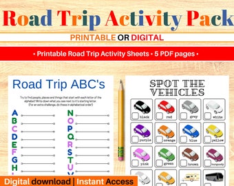 Family Road Trip Planner, Kids Road Trip Games Printable, Family ...