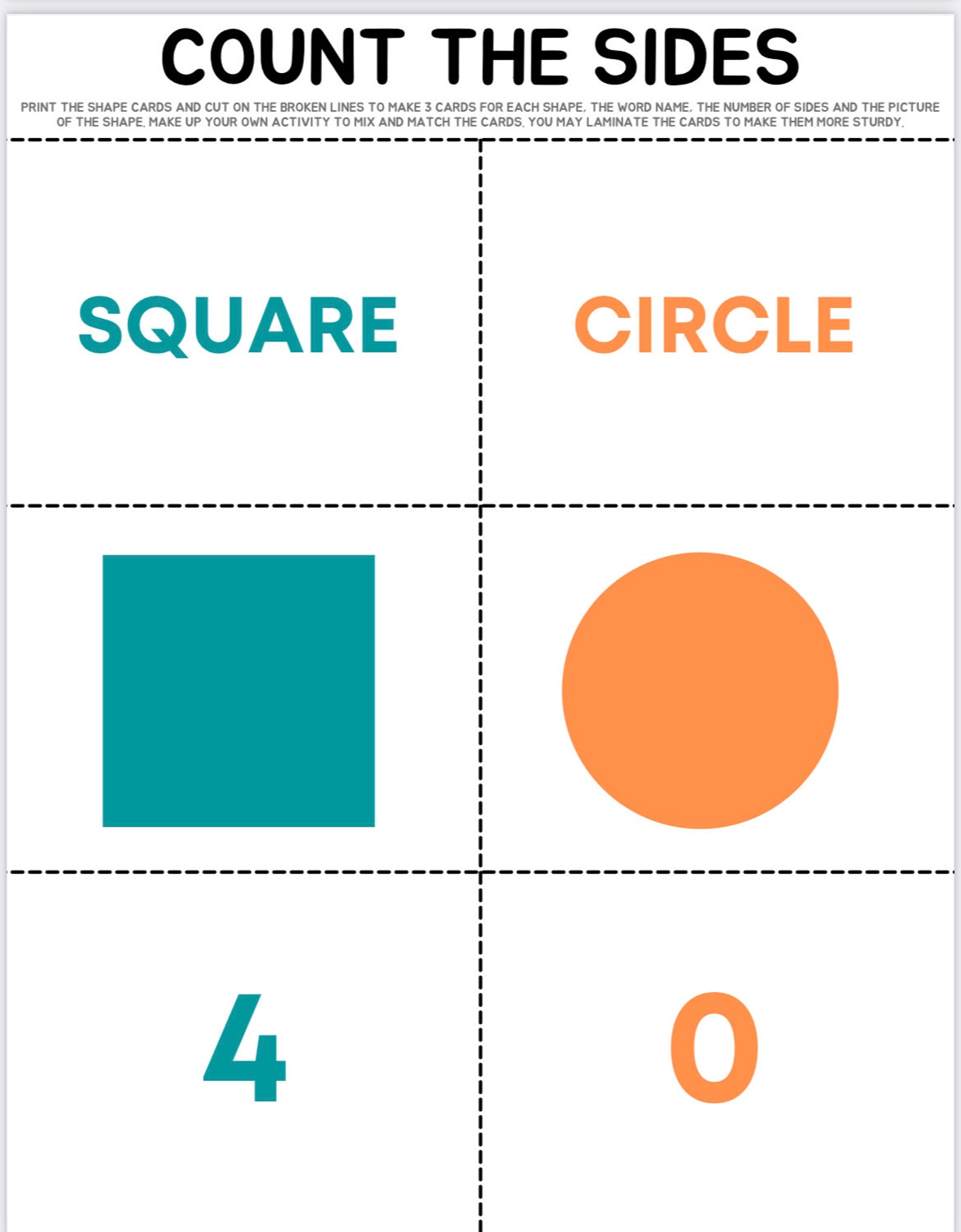 Printable Know Your Shapes Activity Pack Preschool Counting & | Etsy