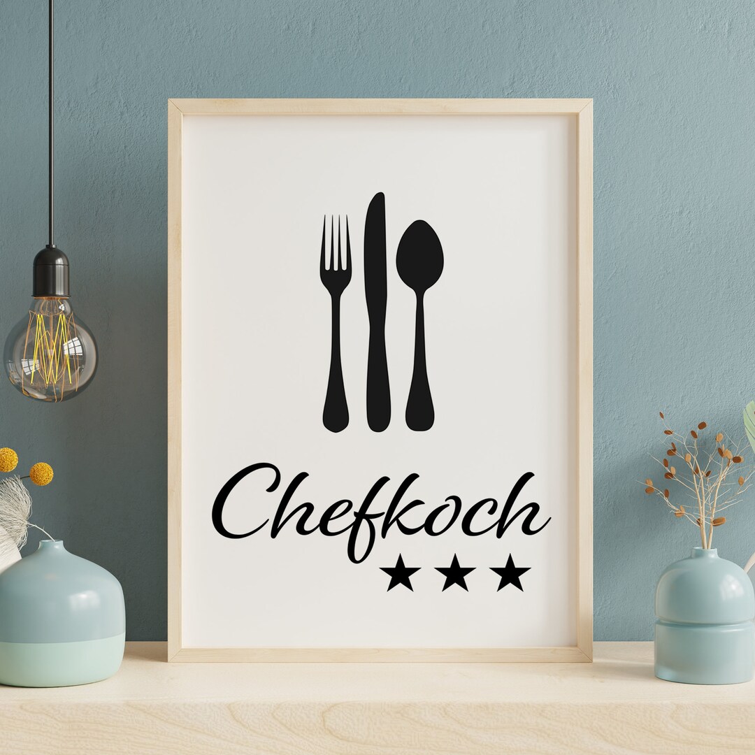 Poster Kitchen Chef Saying Picture Home Wall Decoration Funny Sayings ...