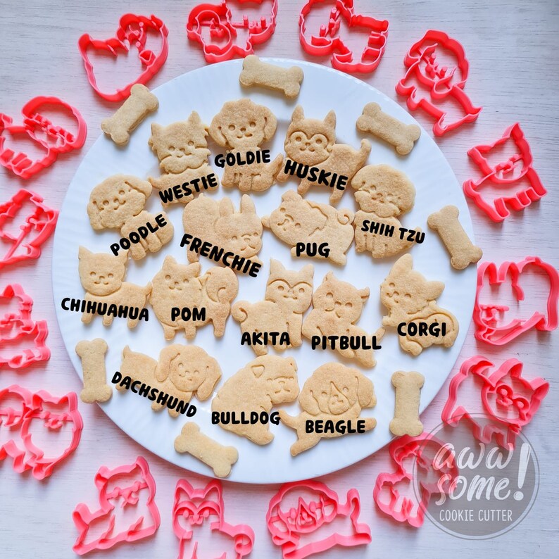 Dog Breeds Cookie Cutter /akita/malamute/beagle/bull Terrier/bulldog ...