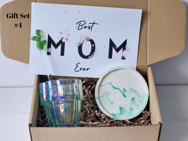 Best Mom Ever Mother's Day Gift Set for Cactus Lover Mom, Cute Cacti ...