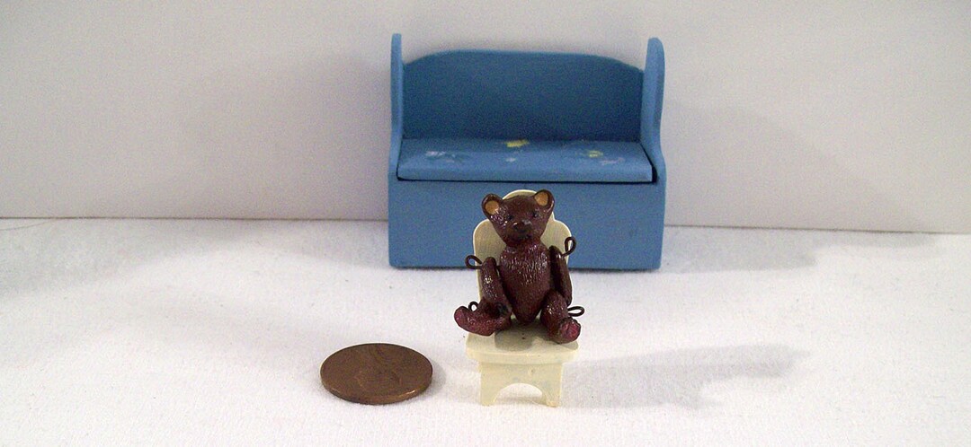 HANTEL PEWTER BEAR – Vintage 1980’s-1990’s – Handpainted - Dollhouse ...