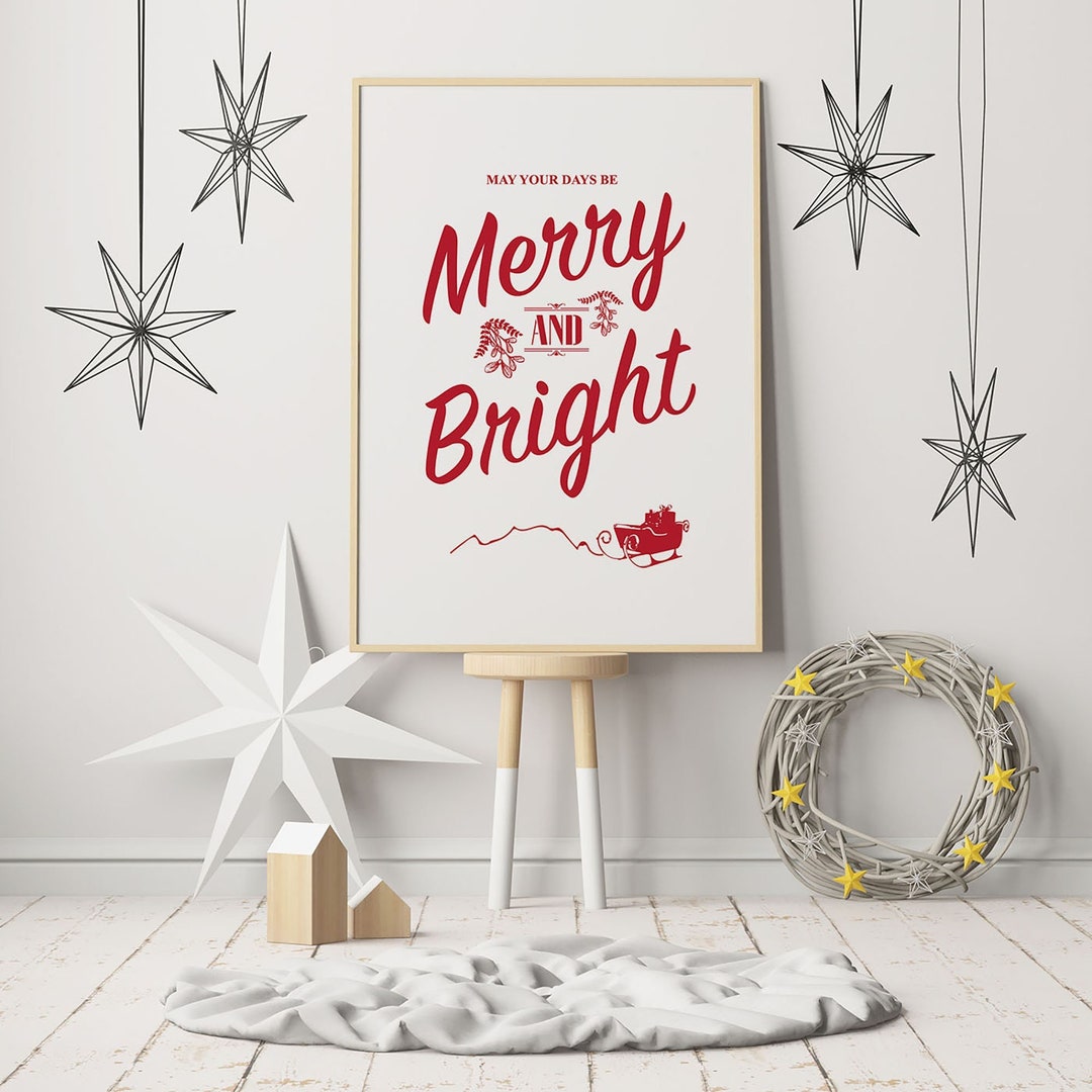 Vintage Christmas Poster, Retro, Christmas Poster, Decoration ...