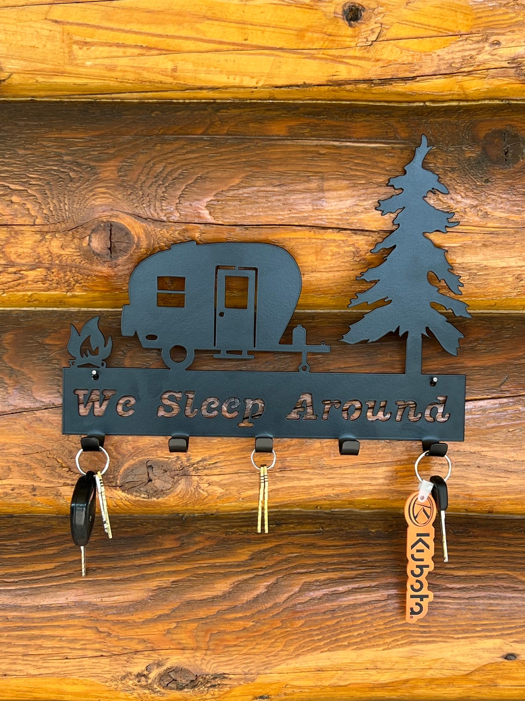 We Sleep Around Sign With Key Hooks - Etsy