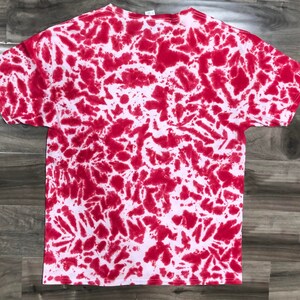 Red N' White Crumple Tie Dye Large Fruit of the Loom HD Cotton T-shirt ...