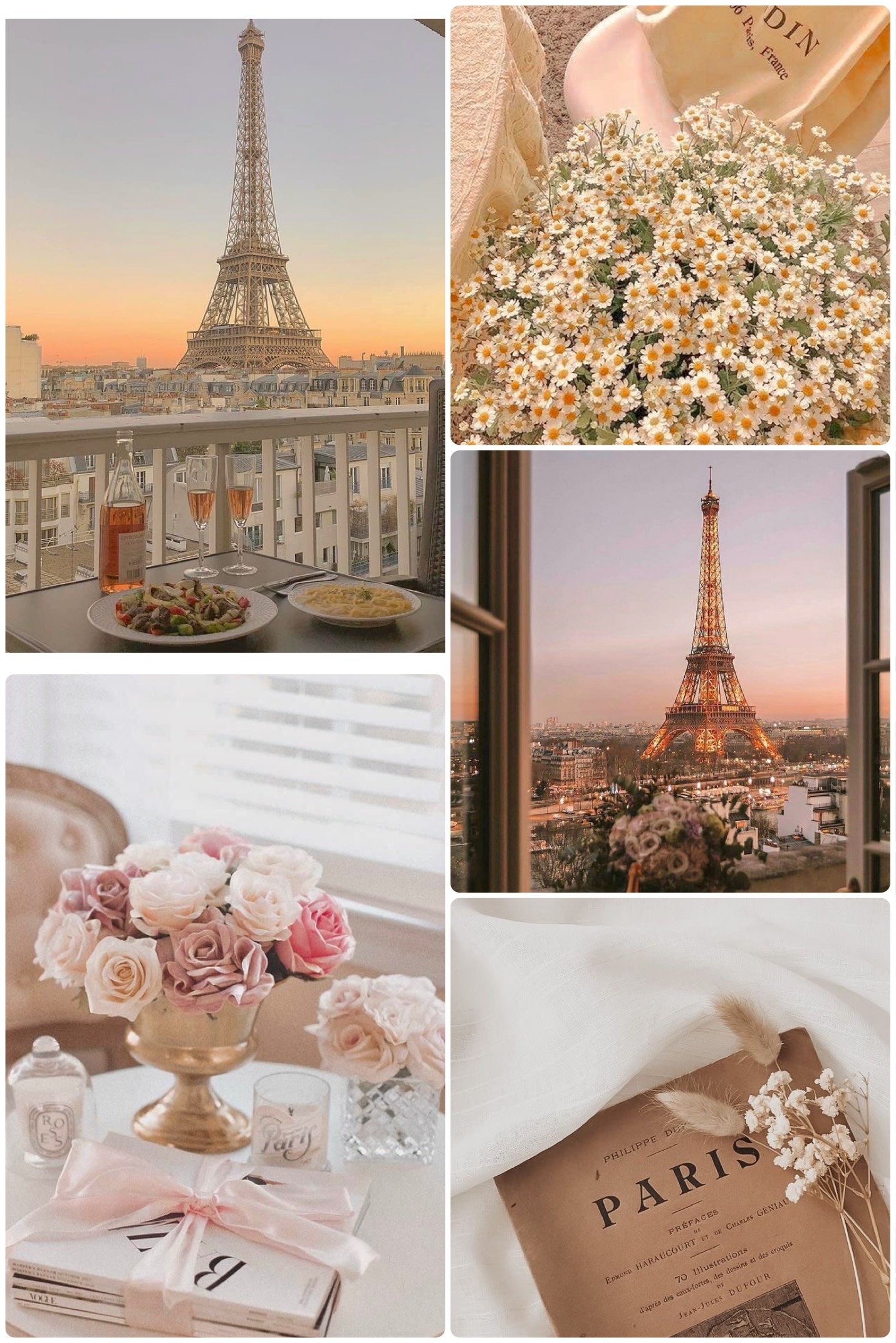 Paris Aesthetic Room Decor, Paris Photo Wall Collage, Paris Room Decor ...