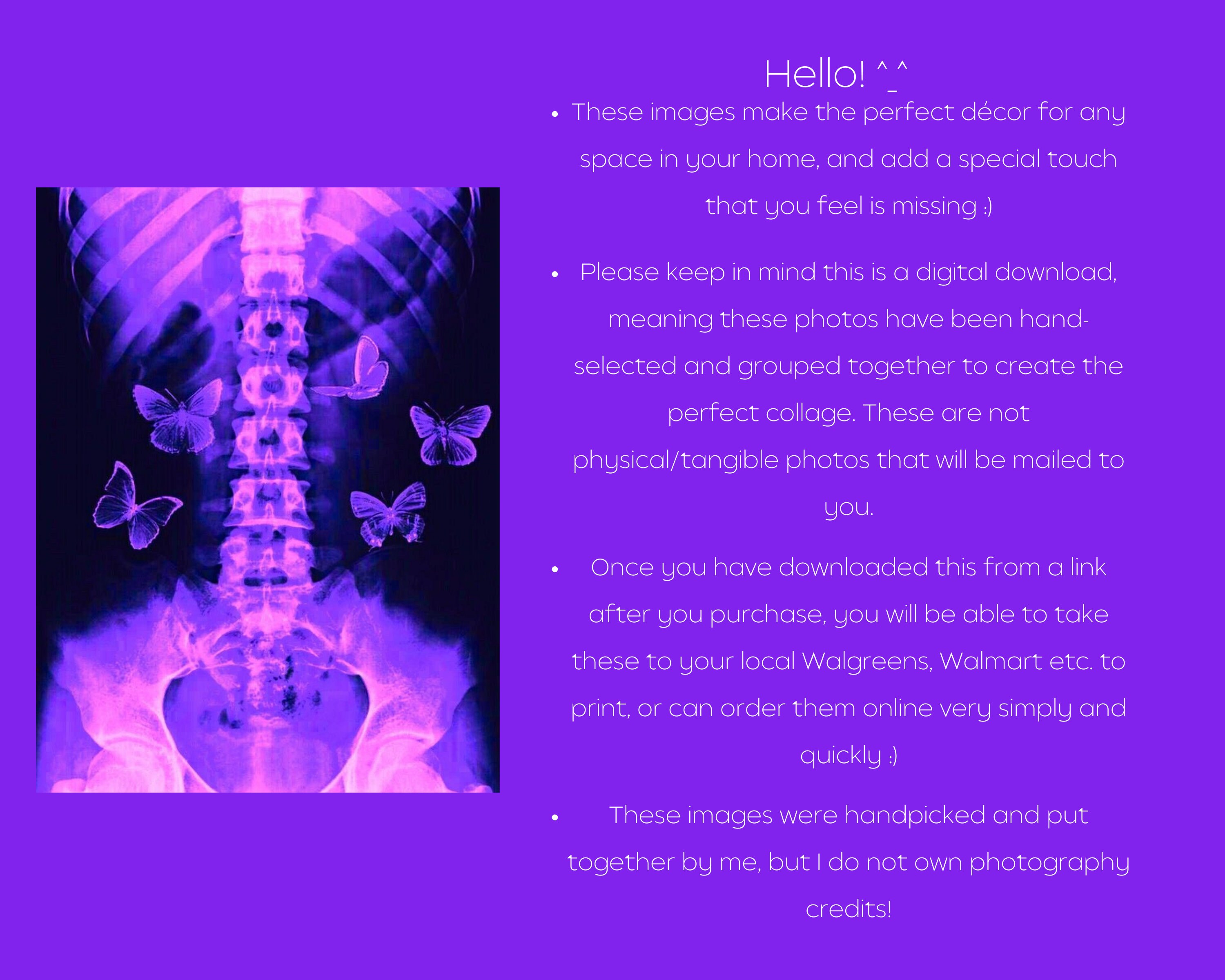 Purple Aesthetic Room Decor Purple Photo Wall Collage Purple | Etsy