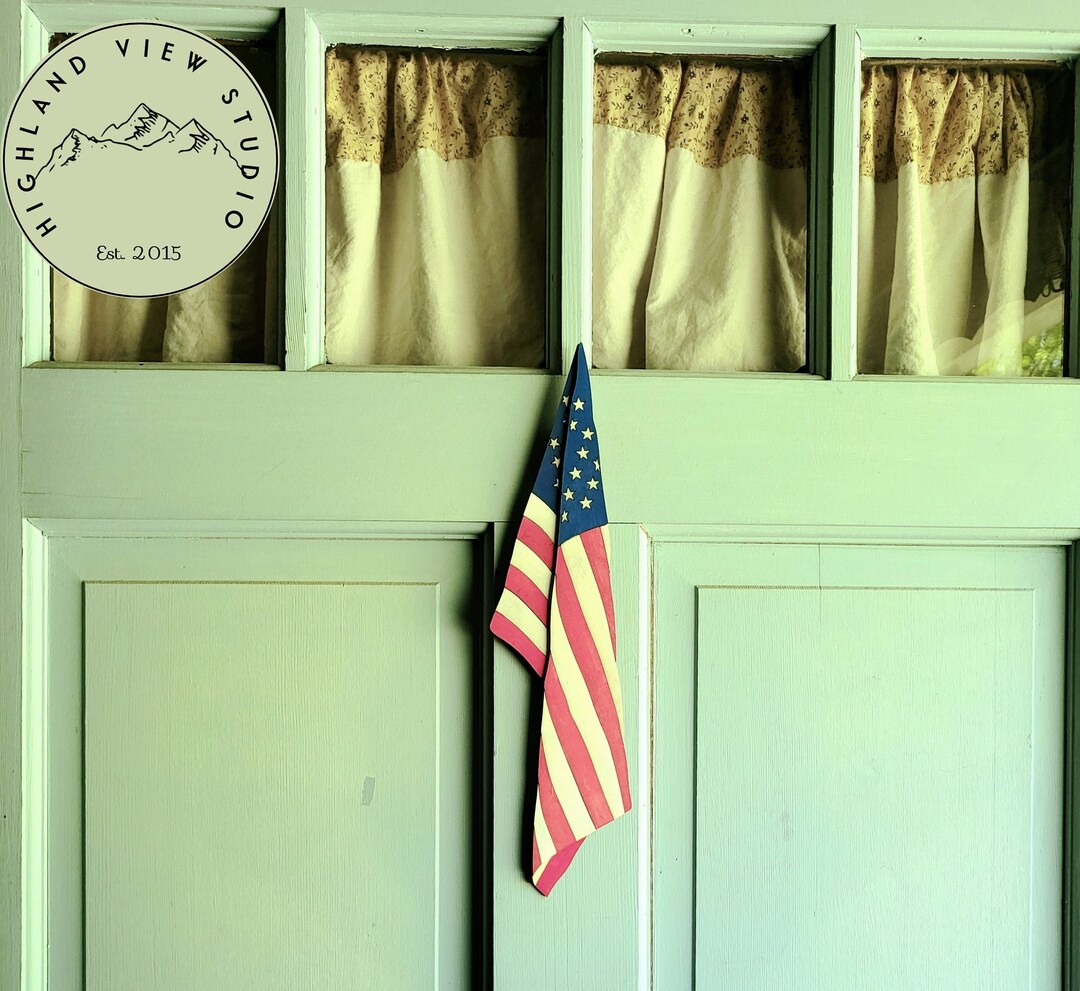 Wooden resting Flag 4th of July Patriotic Freedom Door Decor - Etsy