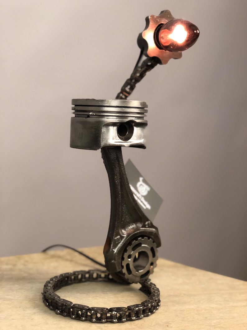 Car Parts Vintage Piston Lamp - Etsy