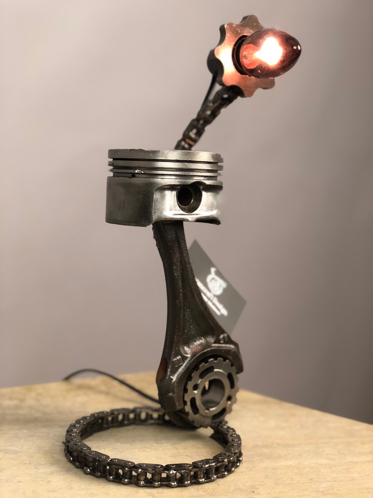 Car Parts Vintage Piston Lamp - Etsy