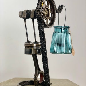 Industrial Steampunk Stand With Candle Holder - Etsy