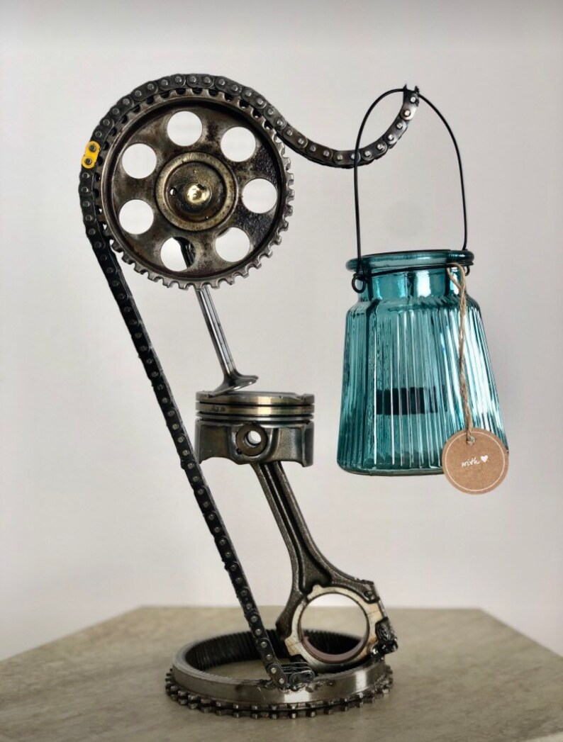 Industrial Steampunk Stand With Candle Holder - Etsy