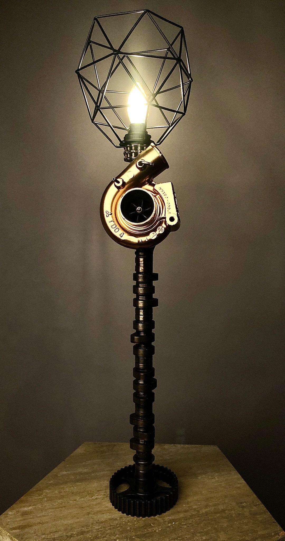 Golden Camshaft Piston Lamp - Etsy