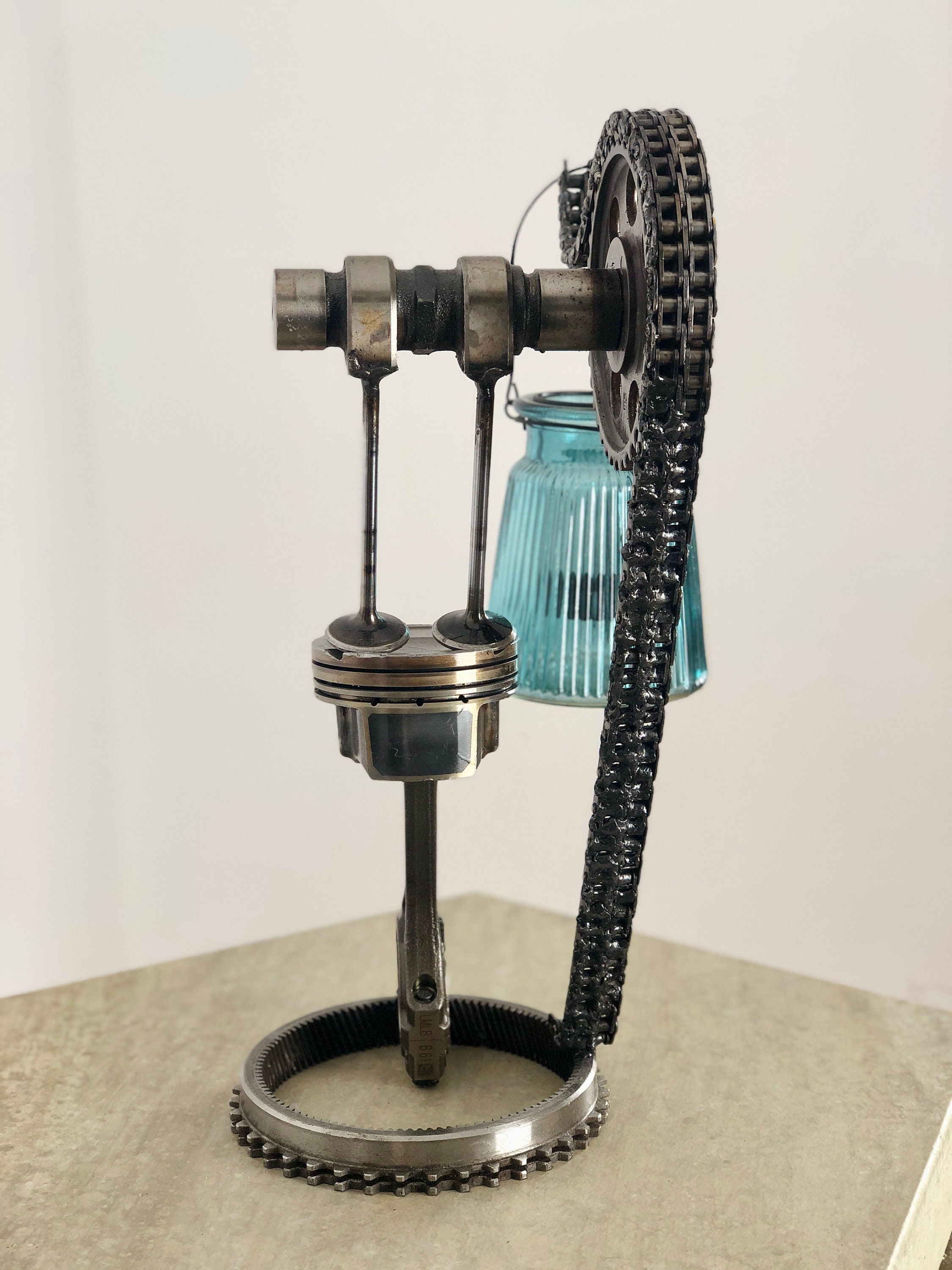 Industrial Steampunk Stand With Candle Holder - Etsy