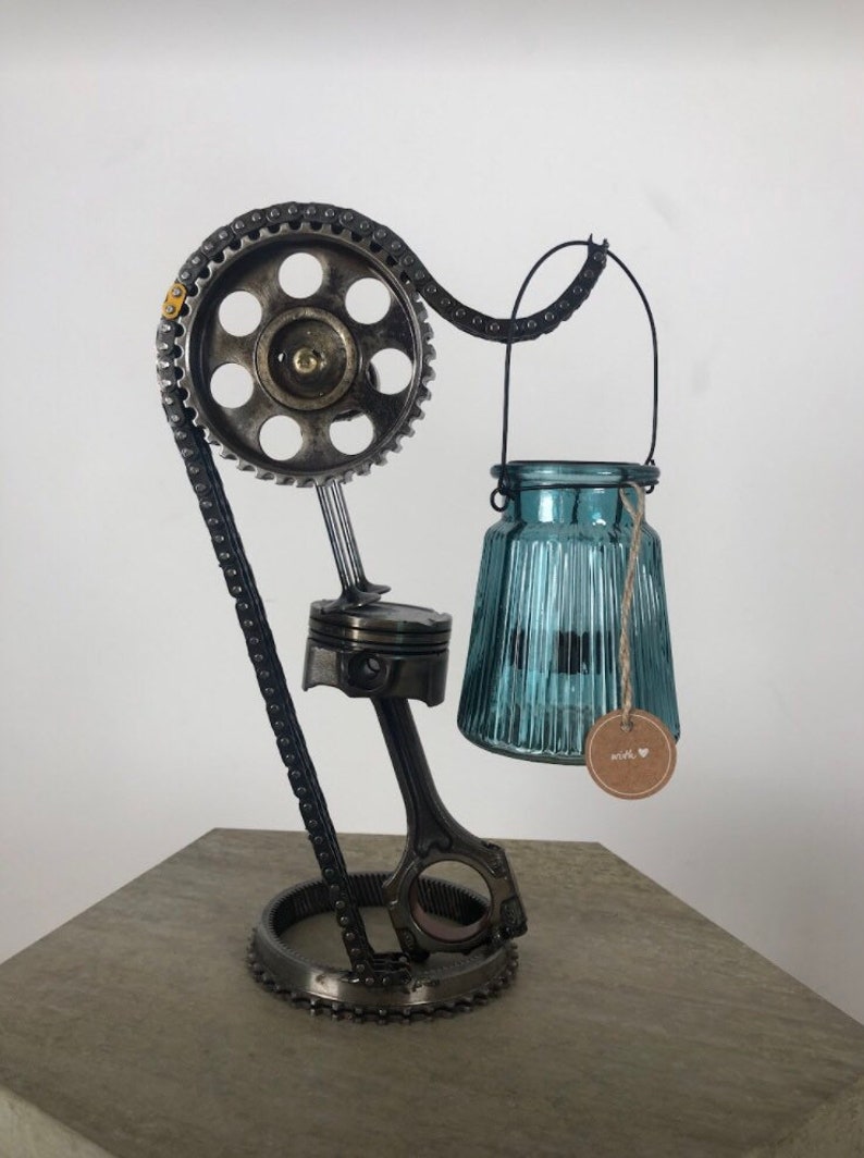 Industrial Steampunk Stand With Candle Holder - Etsy