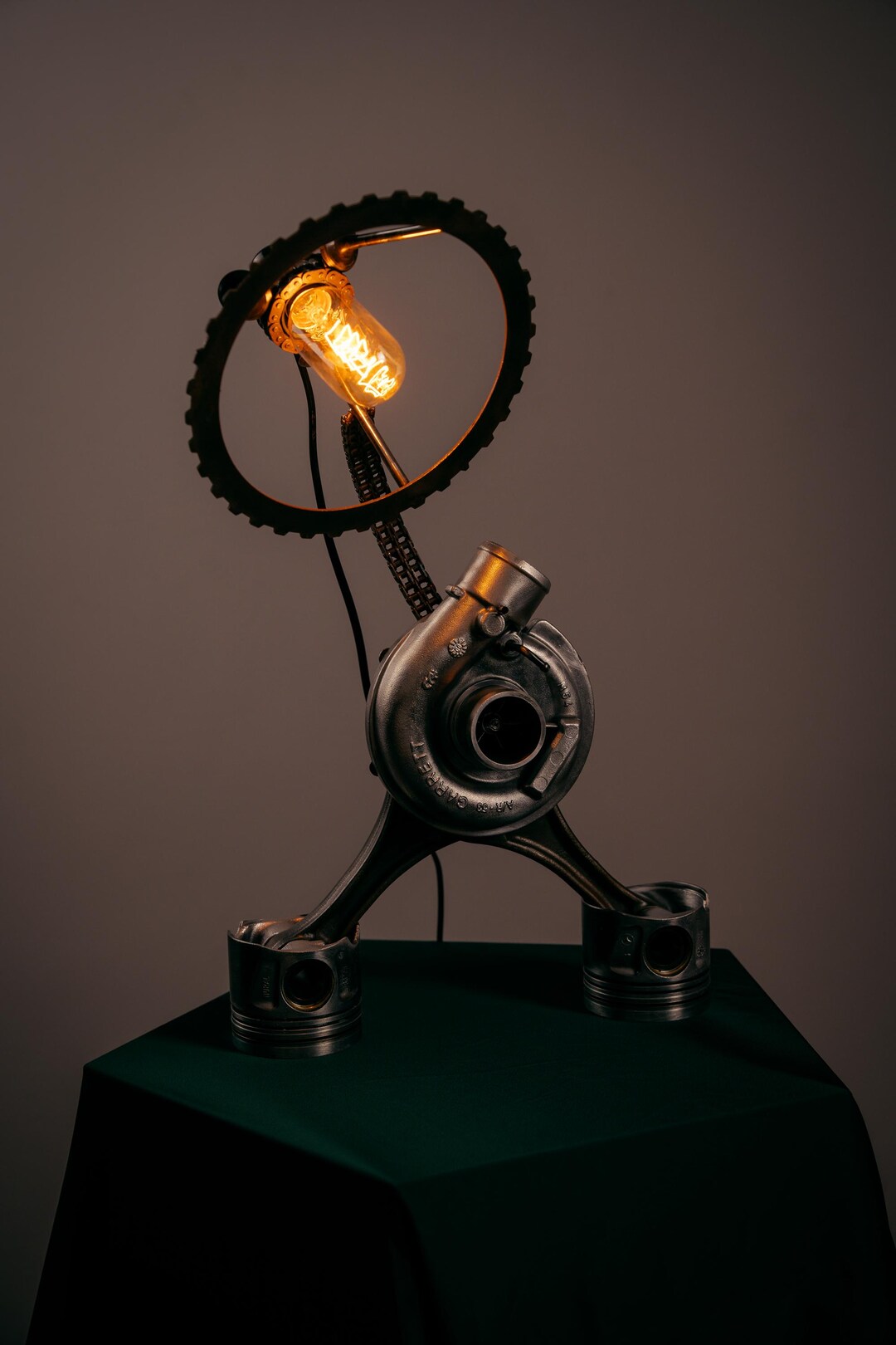 Piston, Turbo, Vintage Steampunk Lamp Mad Max Edition - Etsy