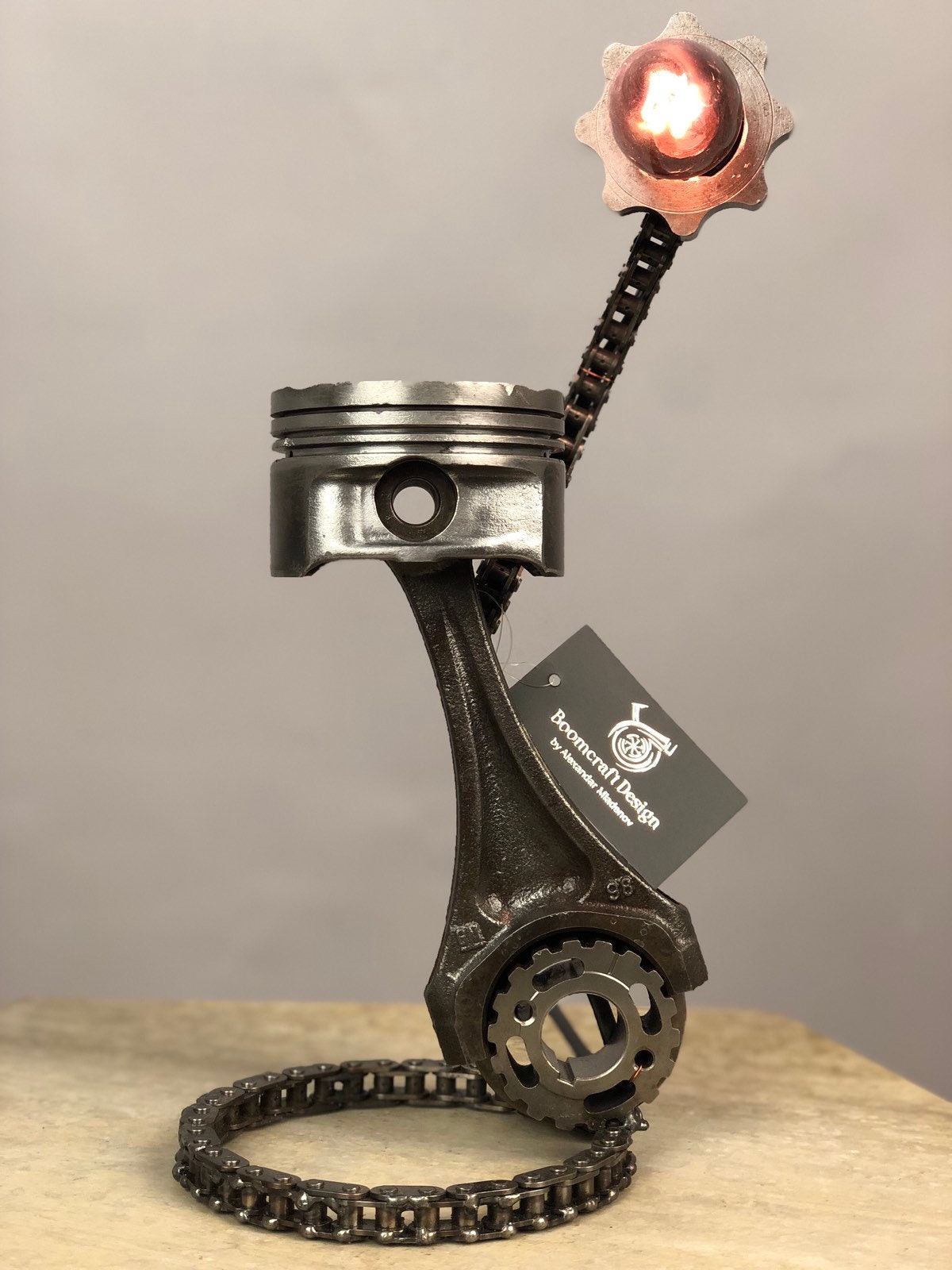 Car Parts Vintage Piston Lamp - Etsy