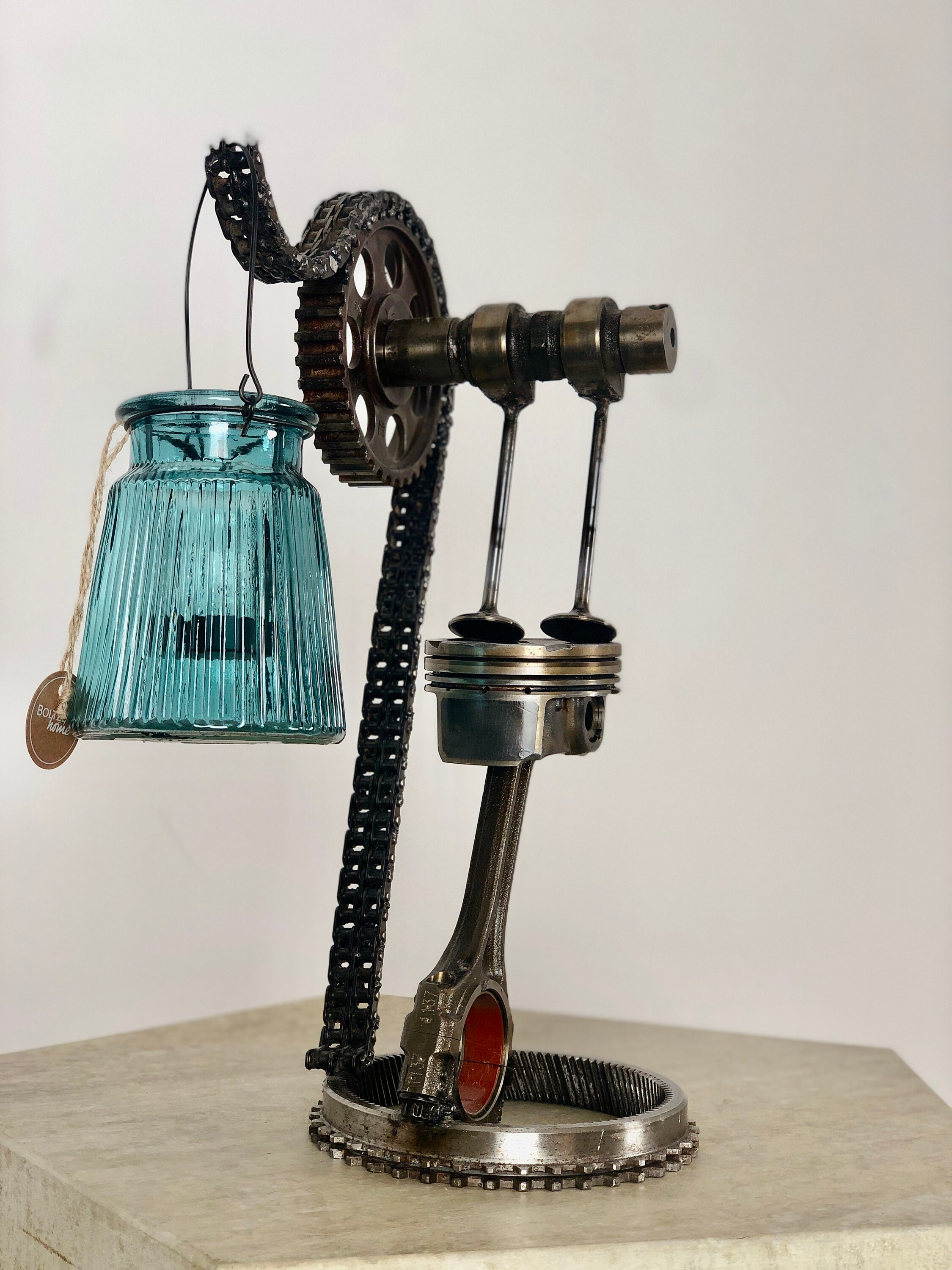 Industrial Steampunk Stand With Candle Holder - Etsy