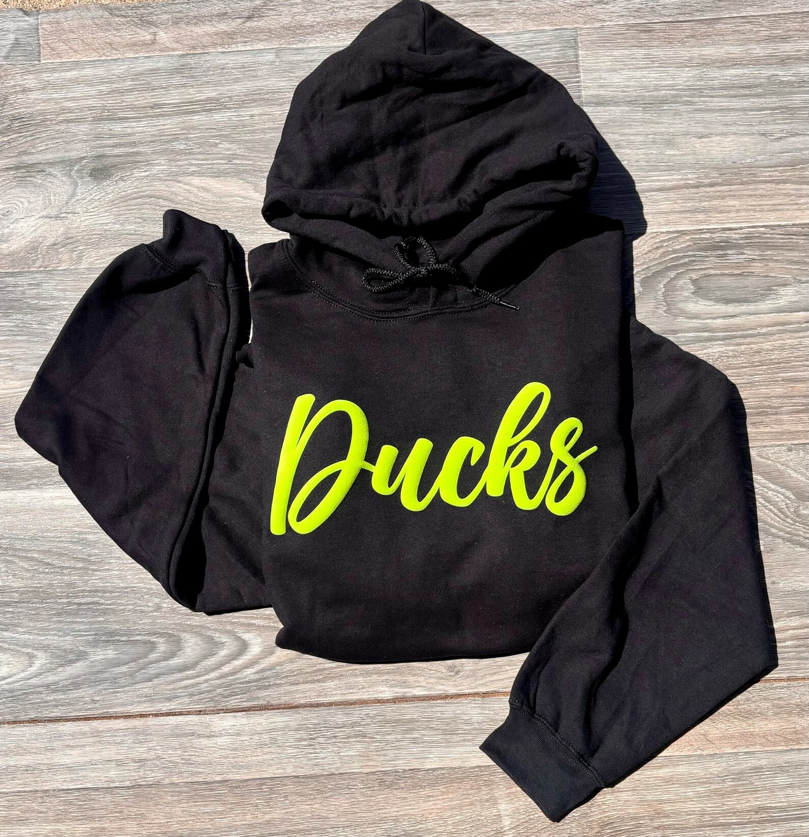 Custom Puff Print Sweatshirt or Hoodie, Personalized Text - Etsy