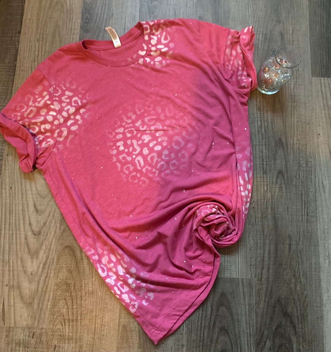 Leopard T-shirt, Cheetah T Shirt, Bleached Leopard T Shirt, Bleached ...