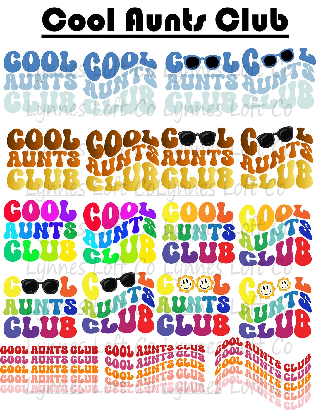 40 Cool Aunt Png Design Bundle, Cool Aunts Club Pngs, Coolest Aunt Ever ...