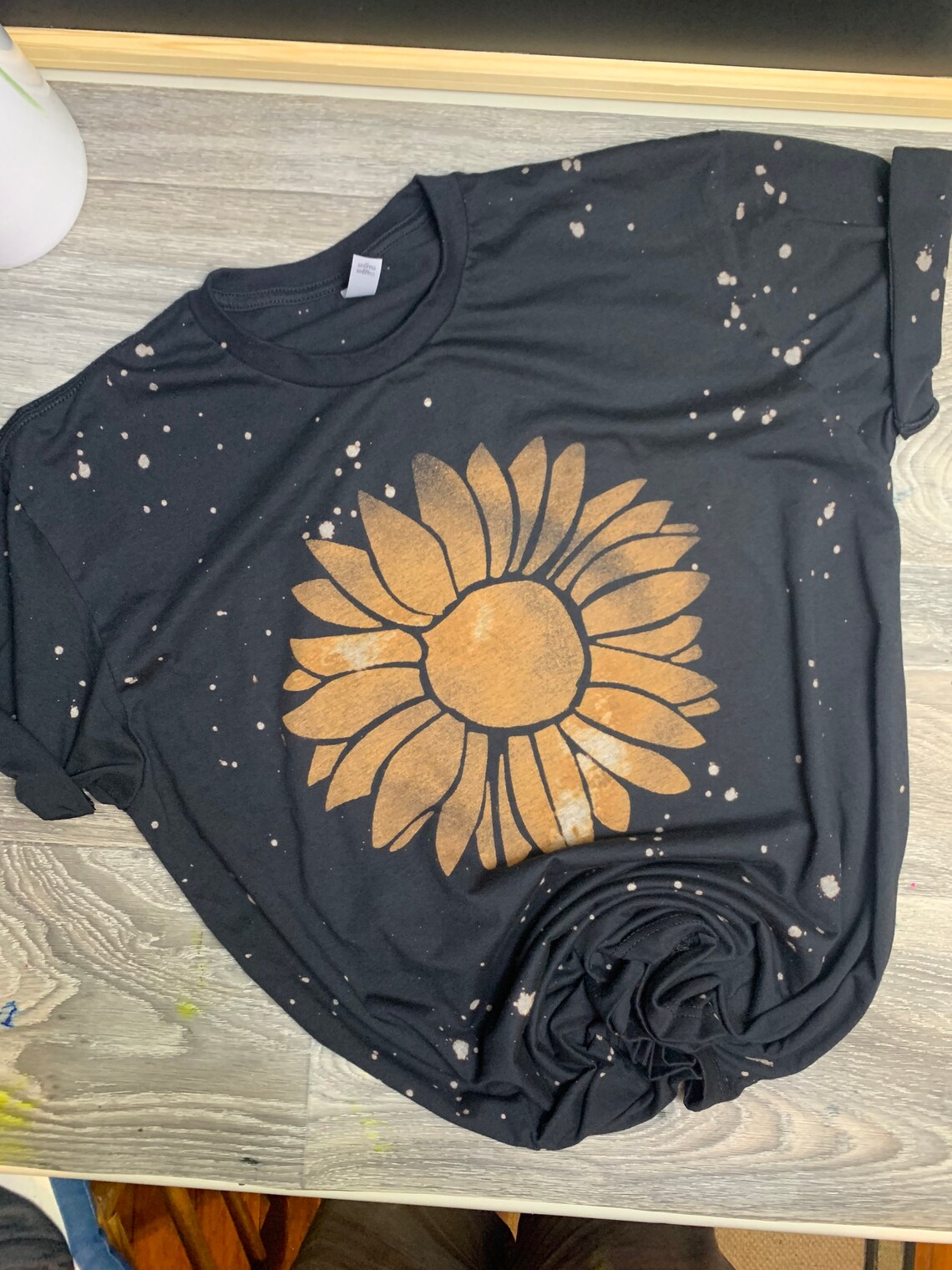 Sunflower Bleached Tee Sunflower Bleached T Shirt Bleached | Etsy