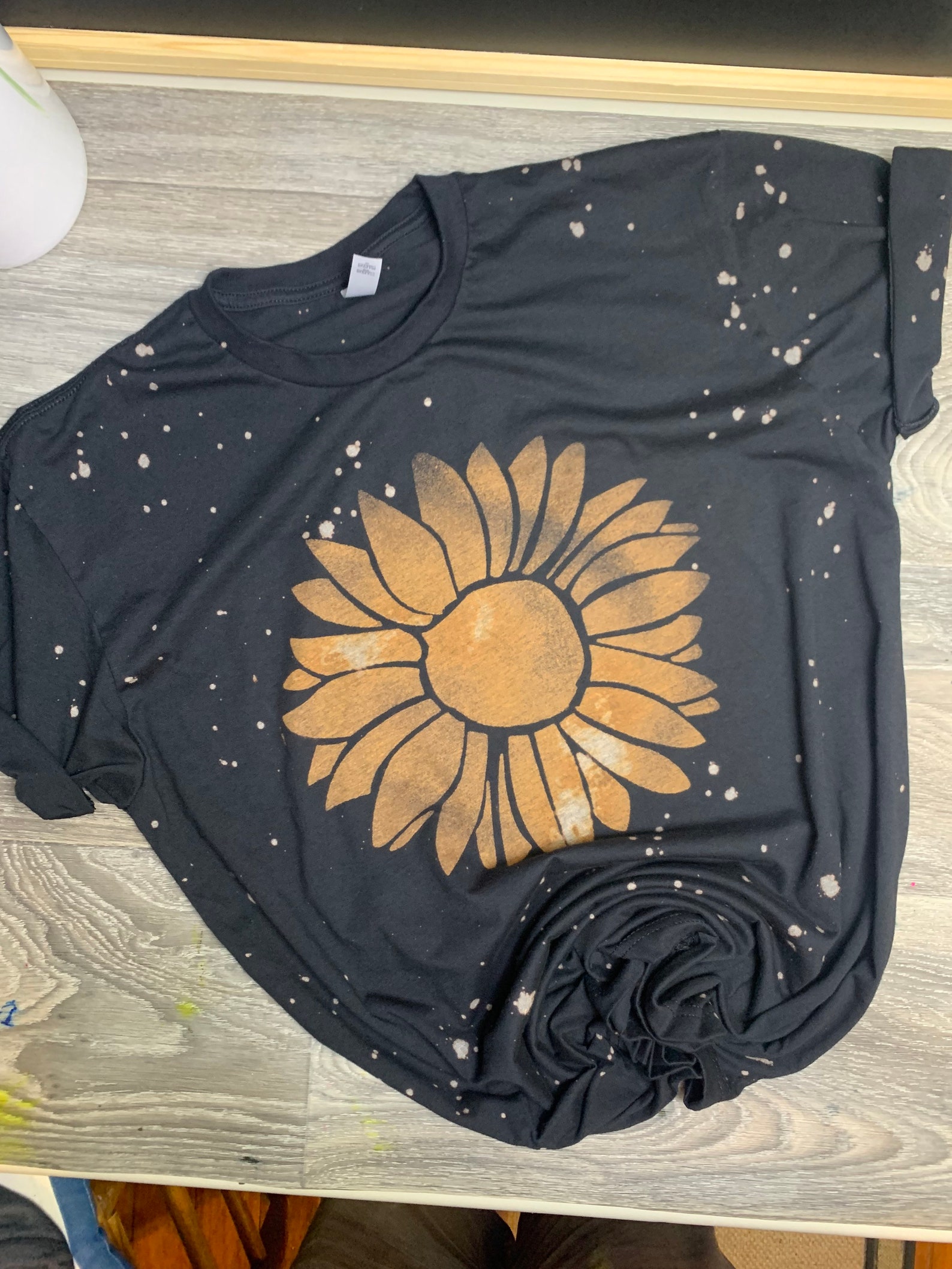 Sunflower Bleached Tee Sunflower Bleached T Shirt Bleached | Etsy