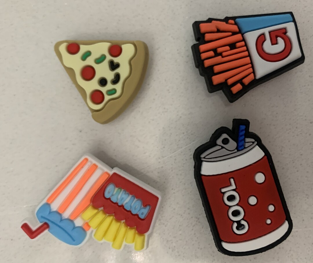 Fast Food Shoe Charms, Choose Your Own Shoe Charms, Pizza, French Fry ...