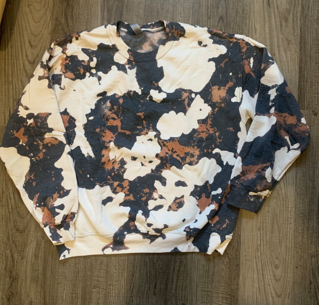 Personalized Custom Cowhide Acid Wash Sweatshirts & Hoodies - Etsy