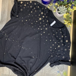 Bleached Starry Night T-shirt: Distressed Patriotic Tee - Etsy
