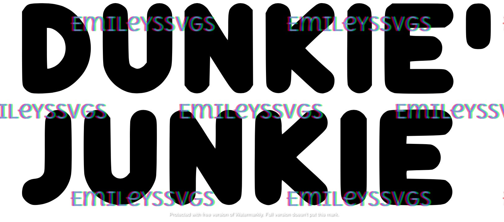 Dunkie Junkie Cut Files for Cricut Cameo Silhouette SVG PNG - Etsy