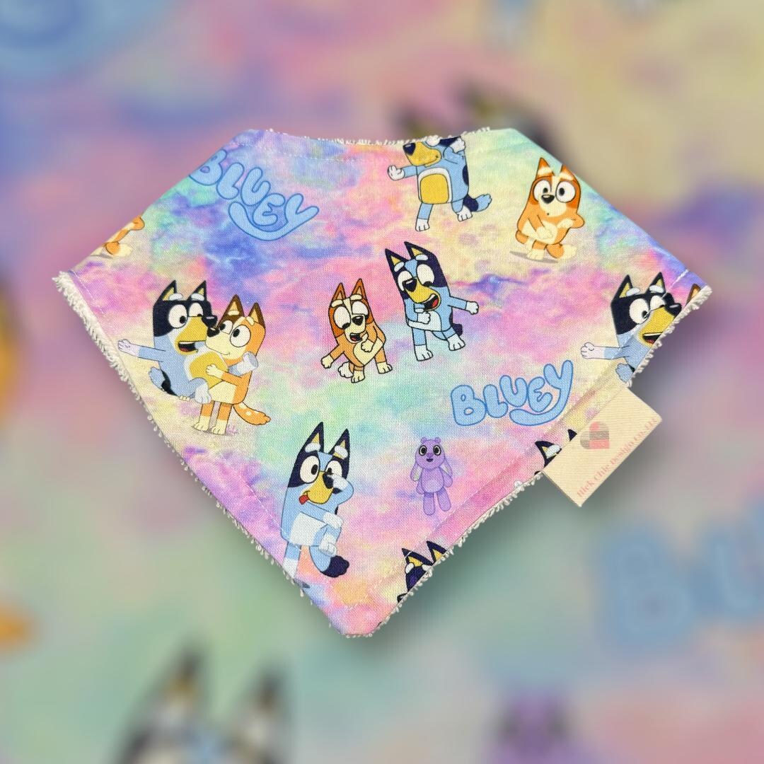 Bluey Tie Dye Drool Bib - Etsy