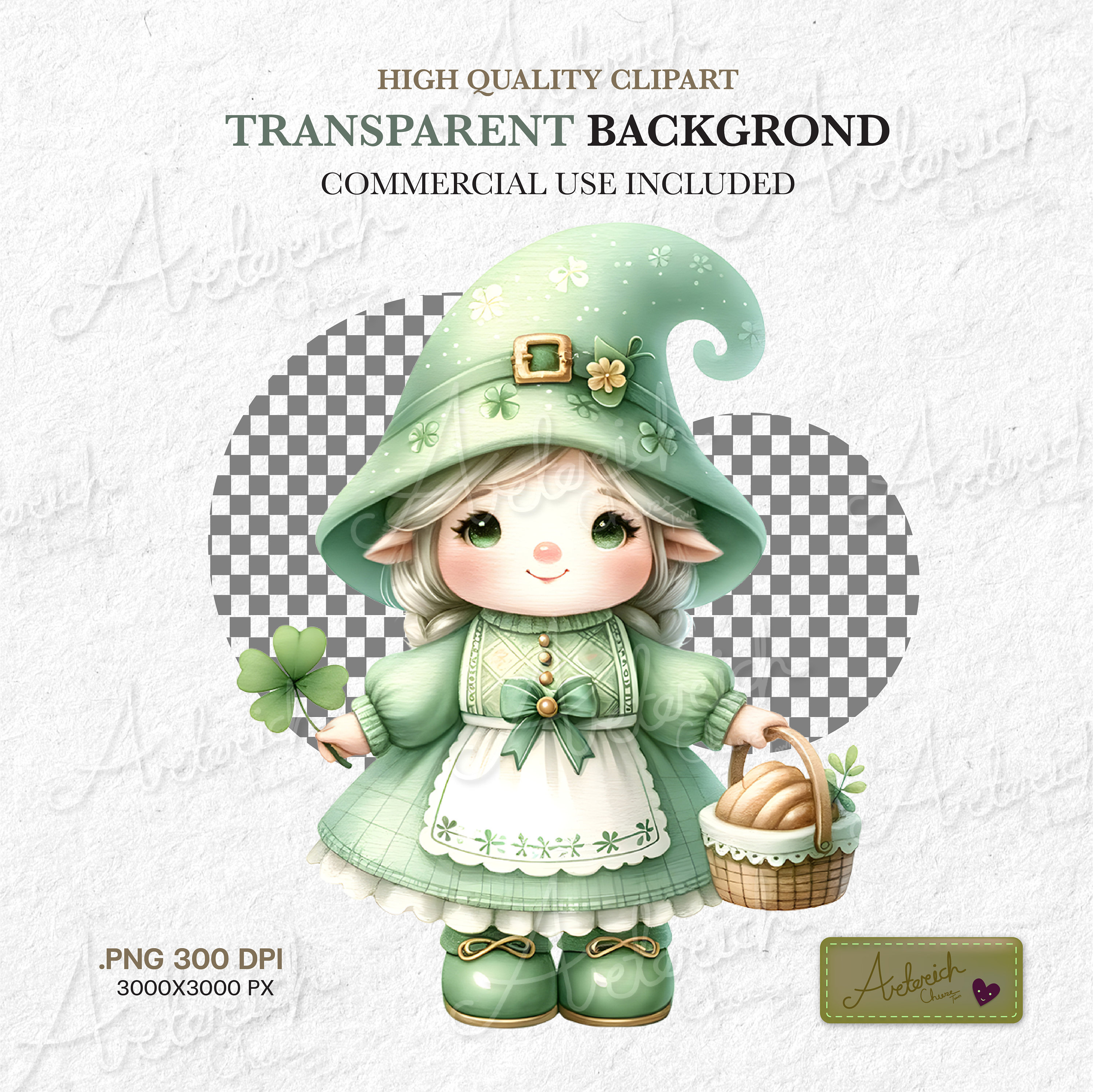 Watercolor Girl Gnome Clip Art,clip Art for Commercial Use, Transparent ...
