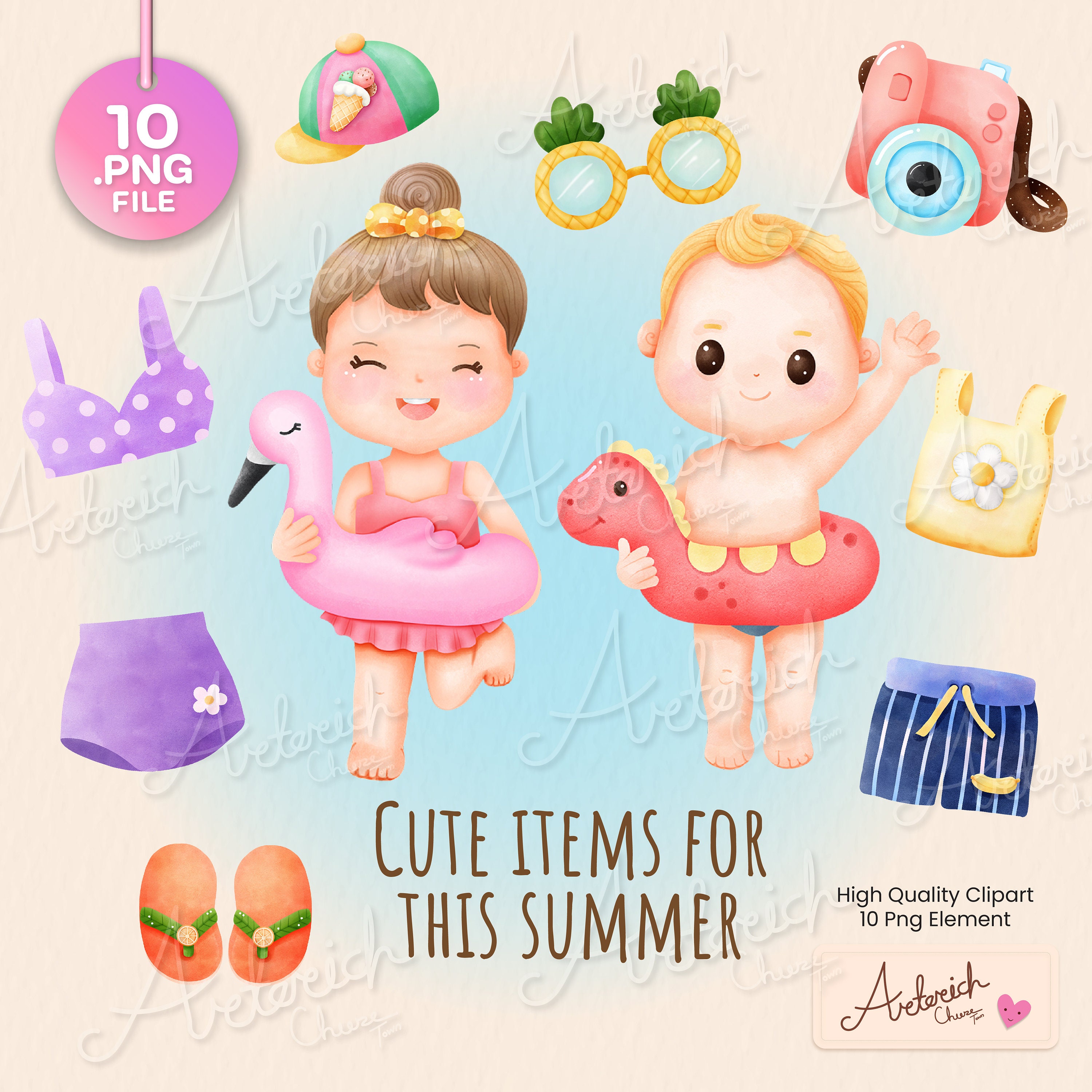 Watercolor Kids Clipart, Clipart for Commercial Use, Transparent Pngs ...