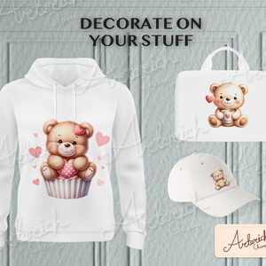 Watercolor Cute Teddy Clip Art, Clip Art for Commercial Use ...