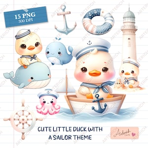 Watercolor Duck Clipart, Clipart for Commercial Use, Transparent Pngs ...