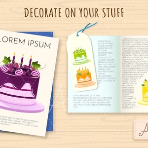 Digital Clip Art Cute Birthday Cake Delicious Taste - Etsy