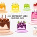 Digital Clip Art Cute Birthday Cake Delicious Taste - Etsy