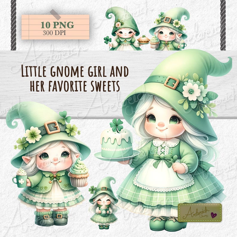 Watercolor Girl Gnome Clip Art,clip Art for Commercial Use, Transparent ...