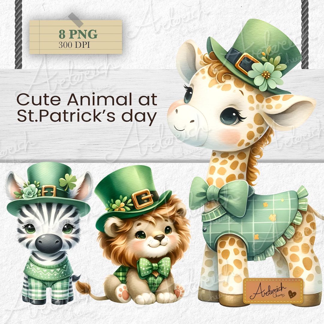 Watercolor Cute Animal Clipart, Clipart for Commercial Use, Transparent ...