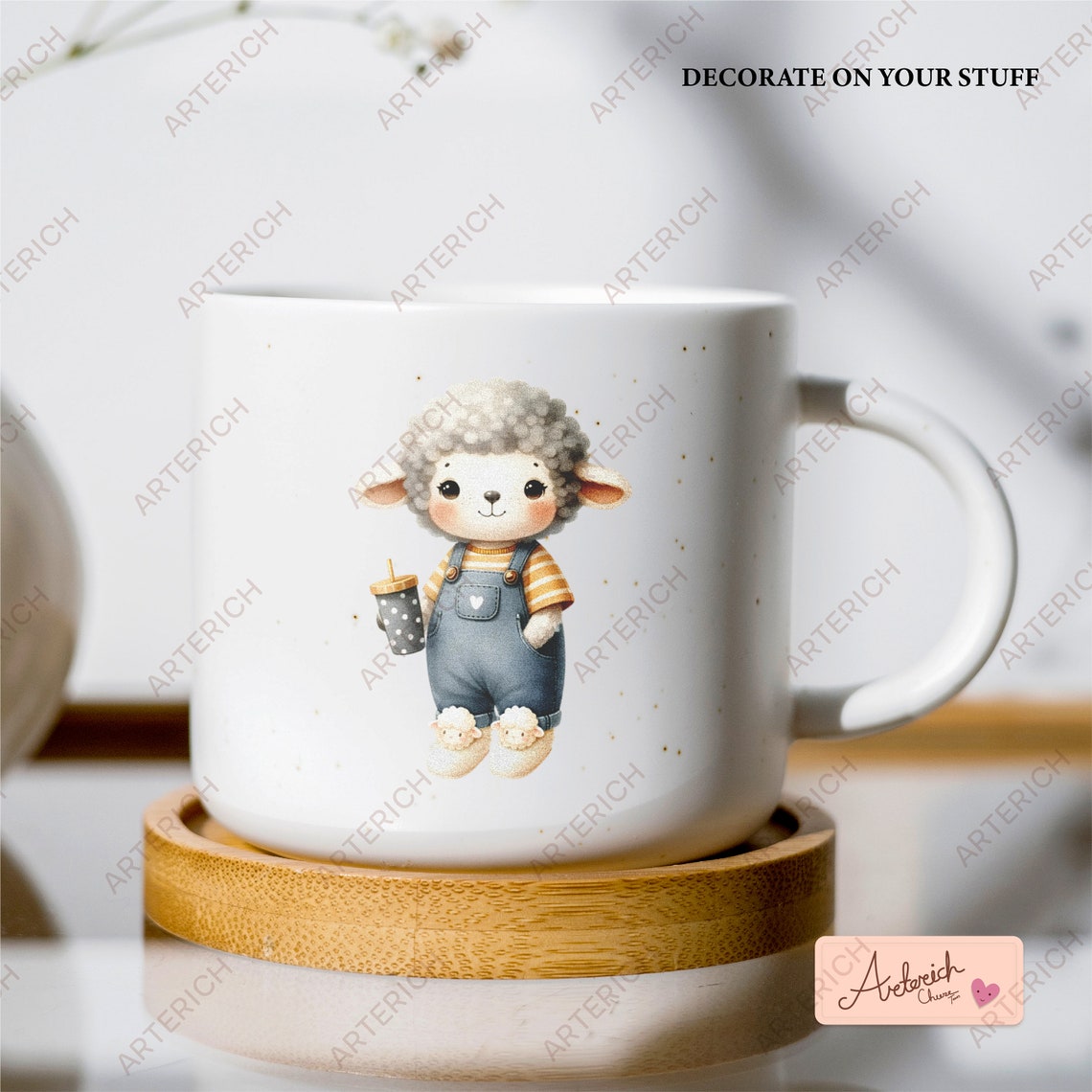 Watercolor Sheep Clipart,cute Lamb Clipart for Commercial Use ...