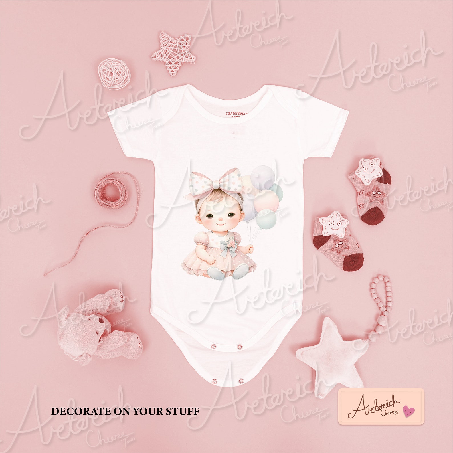 Watercolor Baby Girl Clipart,cute New Born Clipart for Commercial Use ...
