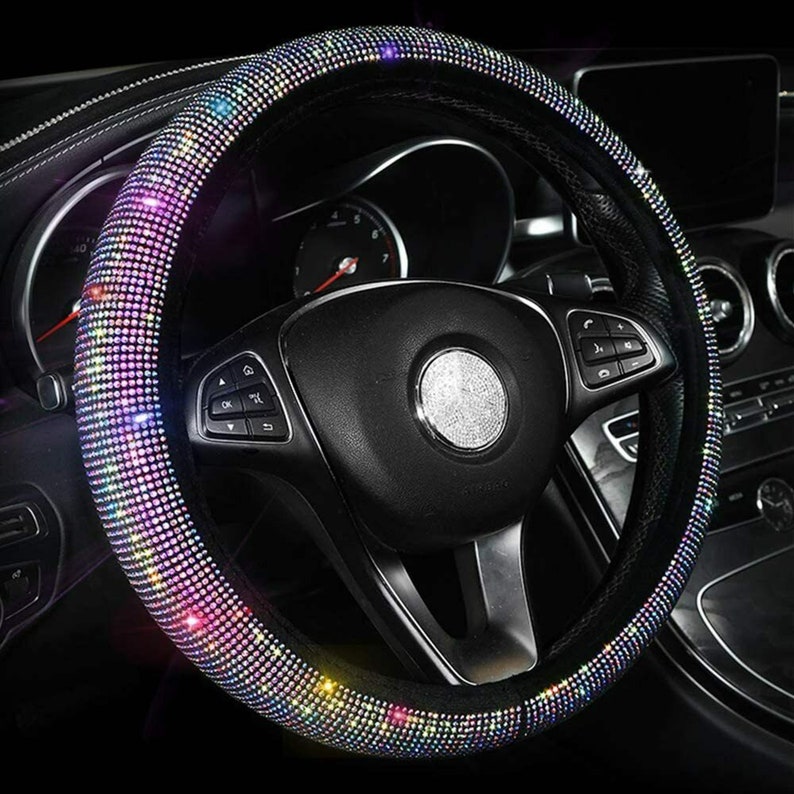Rhinestones Diamond Car Steering Wheel Cover Bling Universal - Etsy